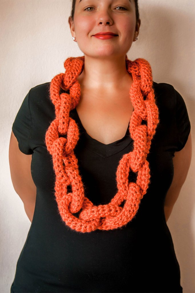 Crochet Chain Link Scarf Pattern is Here | KNITS FOR LIFE