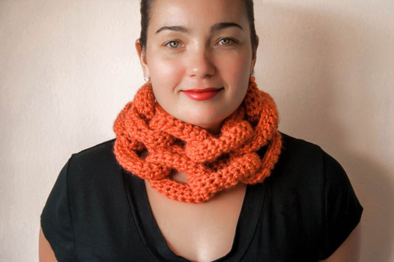 Crochet Chain Link Scarf Pattern is Here | KNITS FOR LIFE