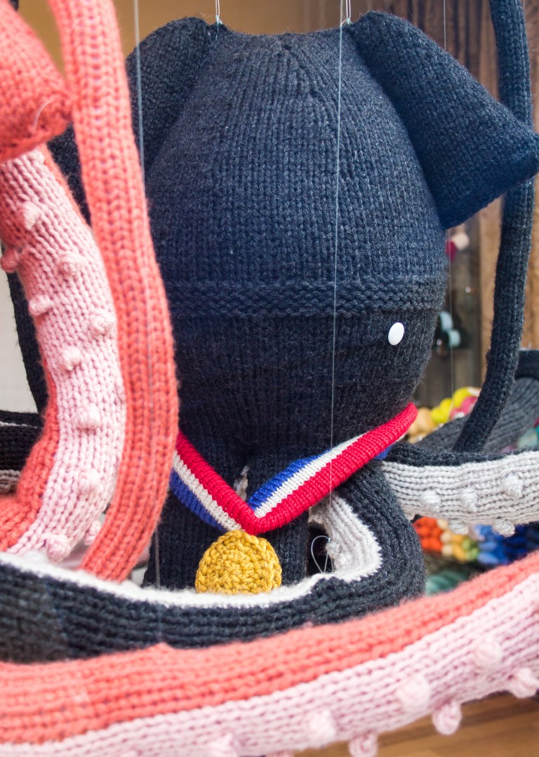 Winter Olympics Knit & Crochet Window Display | KNITS FOR LIFE