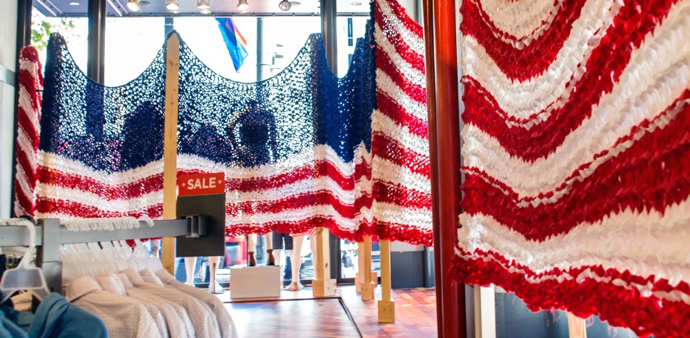 Jumbo Knit Flags for Old Navy | KNITS FOR LIFE