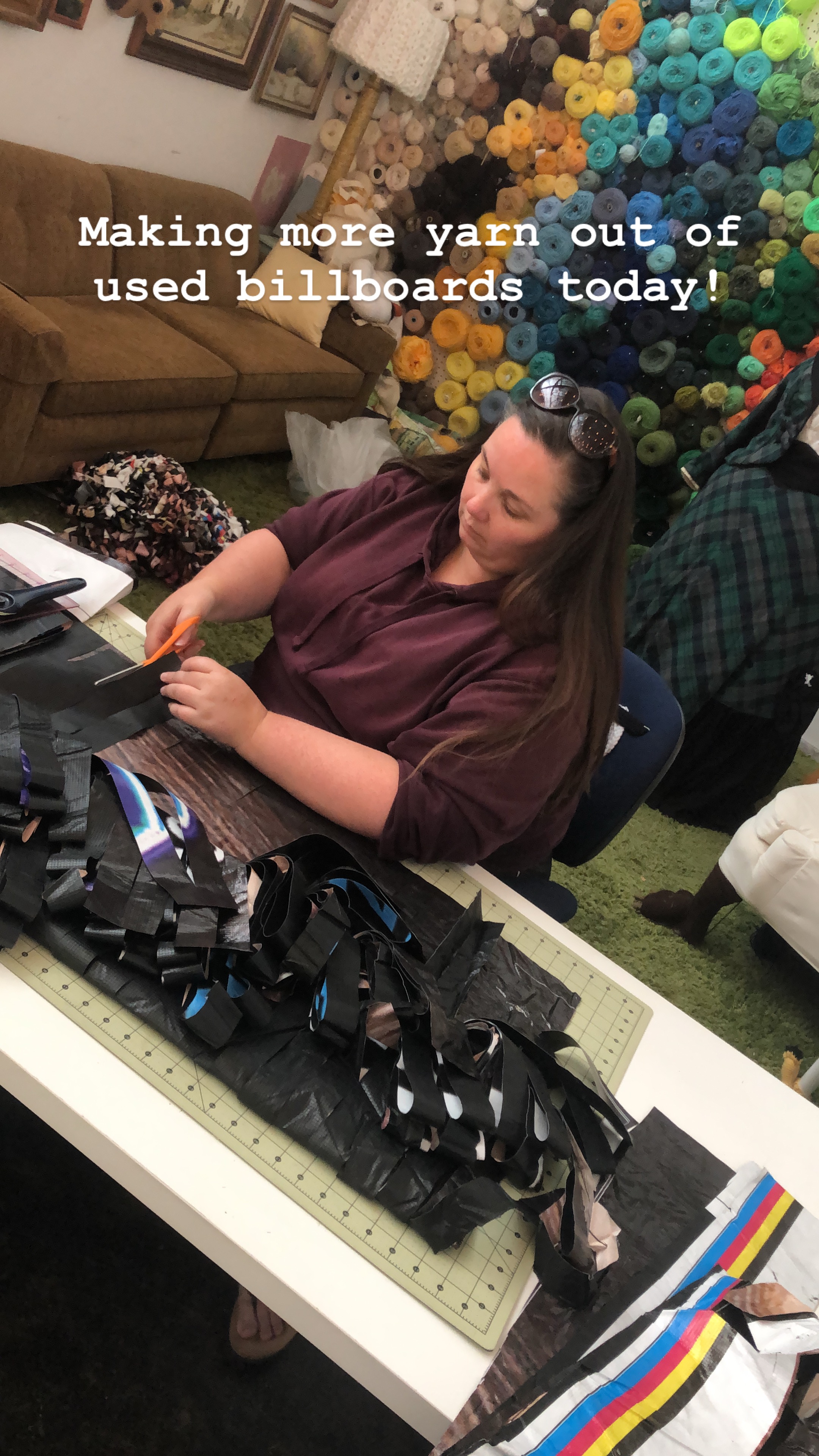 Knitted Billboard Vinyl Drapes for SFMOMA Event | KNITS FOR LIFE