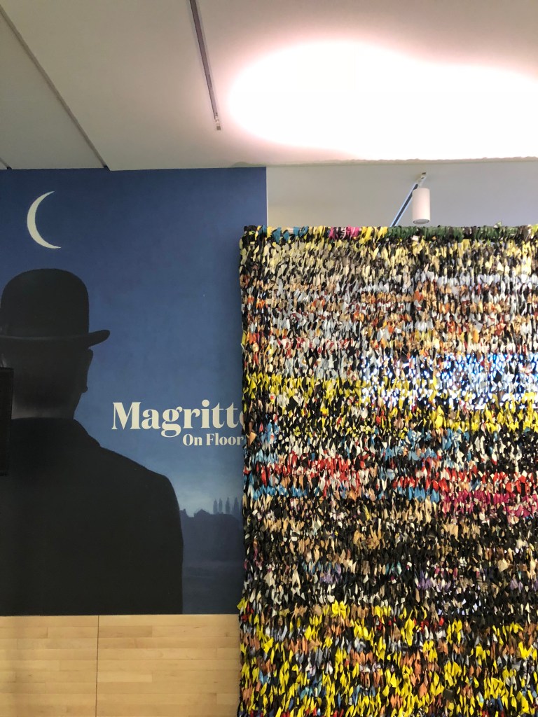 Knitted Billboard Vinyl Drapes for SFMOMA Event | KNITS FOR LIFE