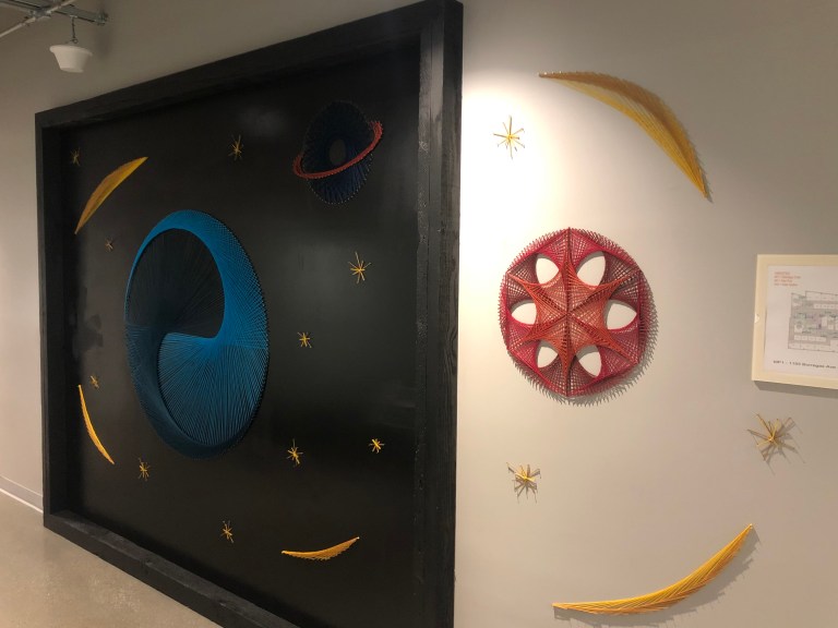 Celestial Objects String Art at Google Cloud | KNITS FOR LIFE